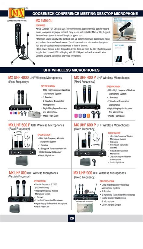 Wireless Microphone System MX UHF 500P At Rs 10740 Piece Andheri West Vasai Virar ID