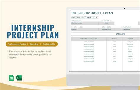 Free Internship Plan Templates Editable And Printable
