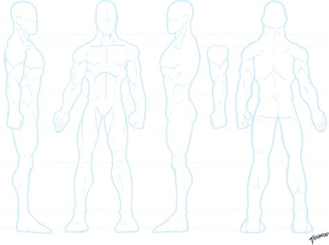 The Art Of Sean Tourangeau Blank Male Turnround Template