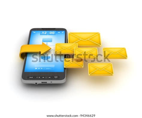 Short Message Service Sms Mobile Technology Stock Illustration 94346629