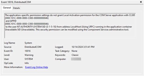 Dcom Permission Errors The Centauri Files