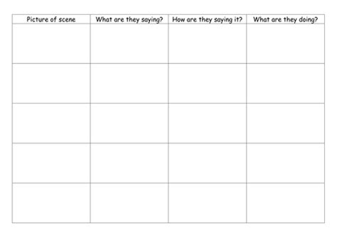 Play Script Planning Worksheets Teaching Resources