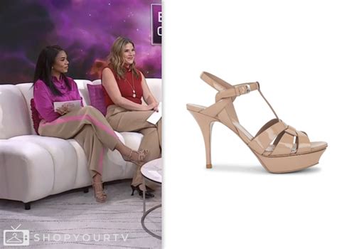 The Today Show March 2025 Regina Halls Beige Patent Leather Platform