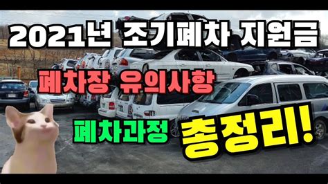 2021년 조기폐차 지원금 폐차과정 폐차시 유의사항 총정리 영상하나로 Youtube
