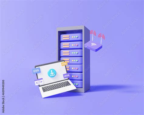 Programing Coding System Cloud Computing Data Center Server Storage Database Connect Computer Wi