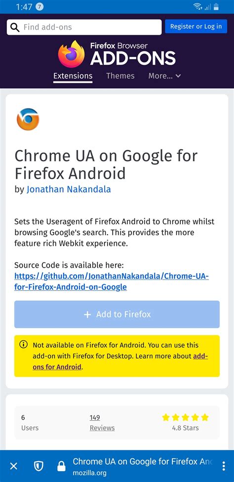 Why Is This Happening With Firefox Android Add Ons I Cant Install Android Add Ons Made
