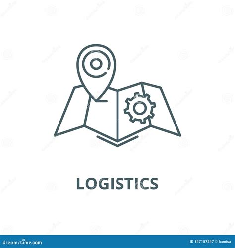 Logistics Vector Line Icon Linear Concept Outline Sign Symbol Stock Vector Illustration Of
