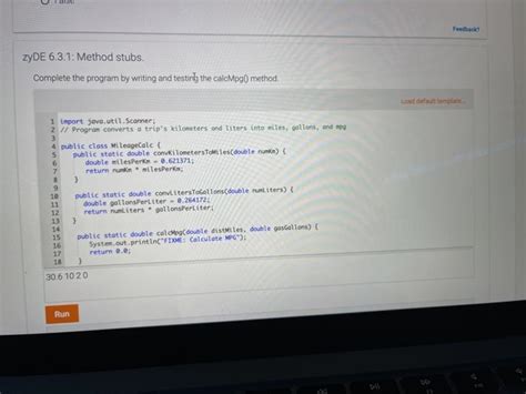 solved dise feedback zyde 6 3 1 method stubs complete the