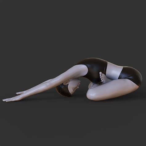 🧘 Yoga Pose Crossed Leg Forward Bend・ 3d File For 3d Printing・cults
