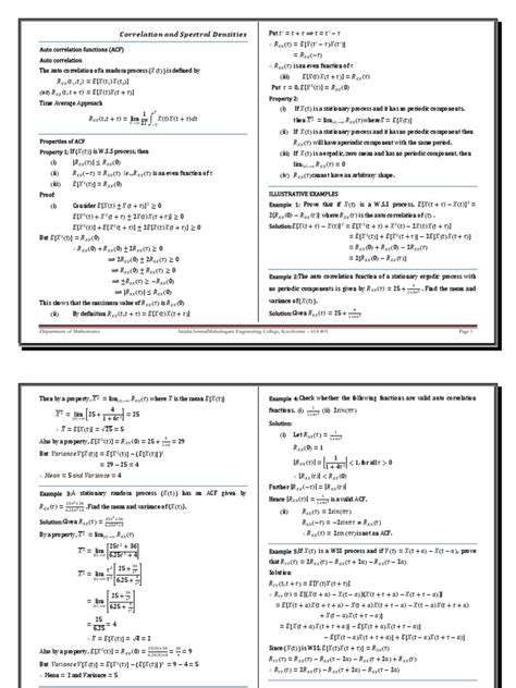 Spectral Density Pdf Spectral Density Autocorrelation