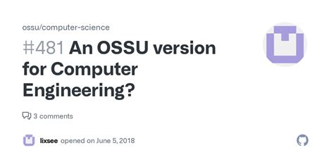 An Ossu Version For Computer Engineering · Issue 481 · Ossucomputer