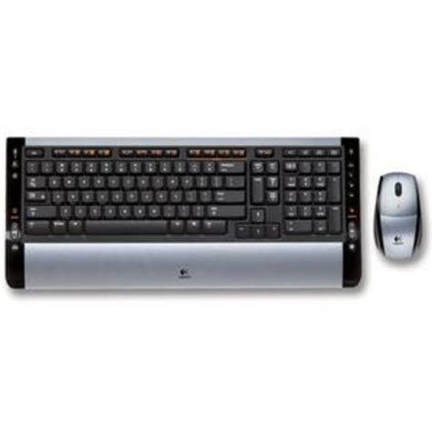 Logitech Cordless Desktop S510 Keyboard And Optical Mouse Silver Black