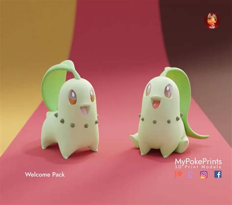 Chikorita Character Stl Free High Quality Models
