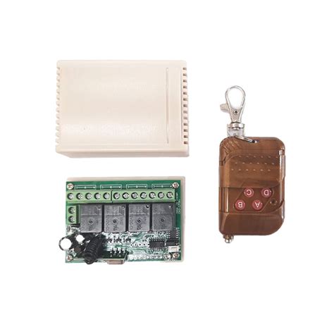 kit módulo relé 4 canais rf433 mhz controle remoto eletrogate