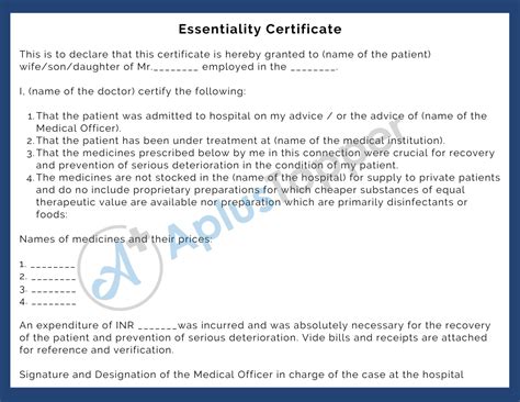 Essentiality Certificate Application Process Eligibility Criteria