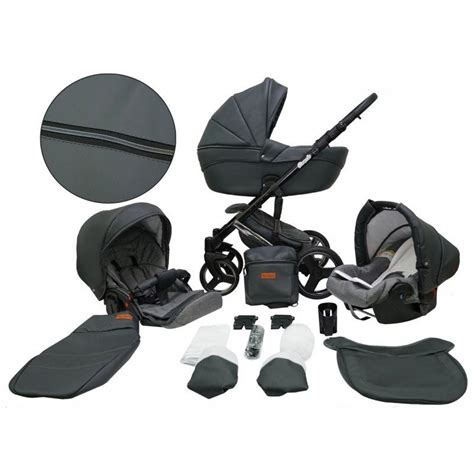 Дитячий універсальний візочок 2 в 1 Mikrus Comodo Silver Люлька Прогулянковий блок Дощовик