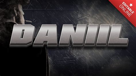 Daniil Metal Train Text Effect Generator