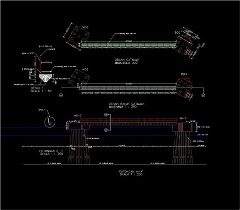 Catwalk Section Dwg Section For Autocad • Designs Cad
