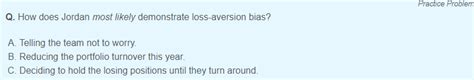 Loss Aversion Bias The Behavioral Biases Of Individuals R Cfa