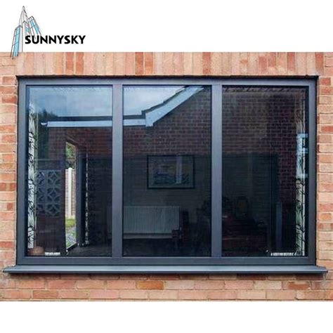 Plexiglass Aluminum Vertical Sliding Window With Weather Stripping