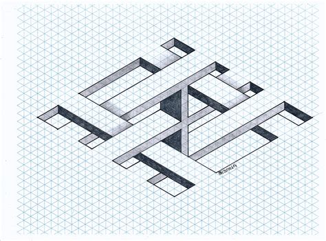 Cool Isometric Dot Paper Drawings