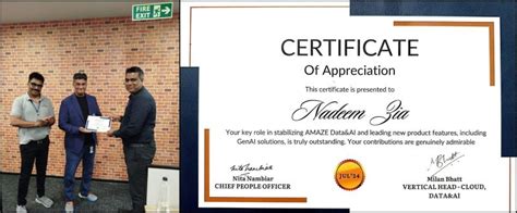 Nadeem Zia On Linkedin Recognition Wonderful Hexaware Amazedata