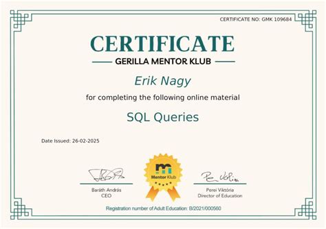 Sql Queries Sqlite Gerillamentorklub Erik Nagy