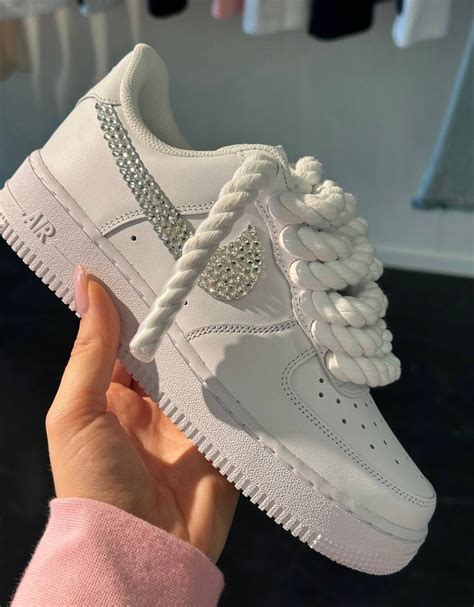 Air Force 107 White Rope Laces Glitter C Ropeforces