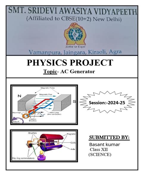 Physics Project Pdf Electric Generator Electrodynamics