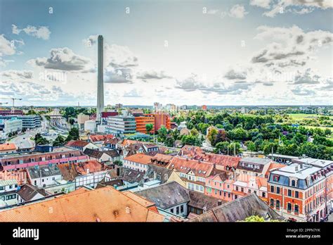 Erlangen Germany August 20 Aerial View Over The City Of Erlangen