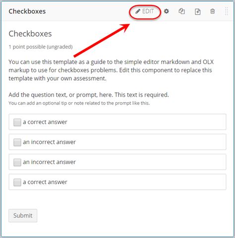 Create A Checkboxes Problem Question ELearning University Of Queensland