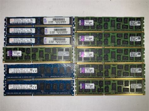 Lot 11x 8gb Ddr3 Pc3 Ecc Registered Server Ram Memory Dimm Mixed