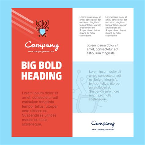 Cyber Security Business Company Poster Template With Place For Text And