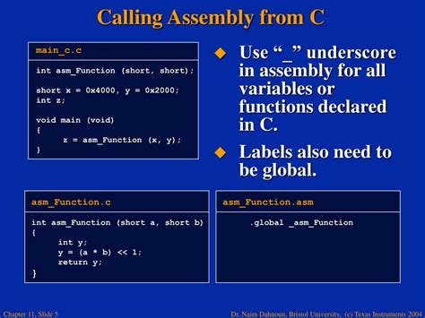 Ppt Chapter 11 Interfacing C And Assembly Code Powerpoint Presentation Id818368