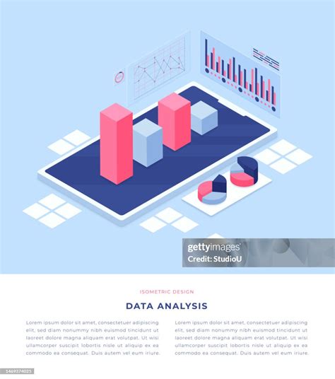 Data Analysis Concept Isometric 3d Illustration High Res Vector Graphic