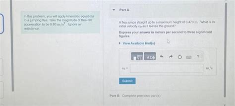 Solved In This Problem You Will Apply Kinematic Equations