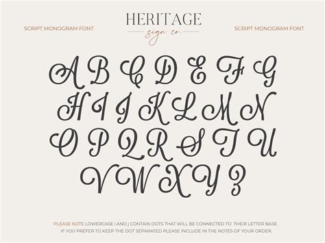 Monogram Script Font Images