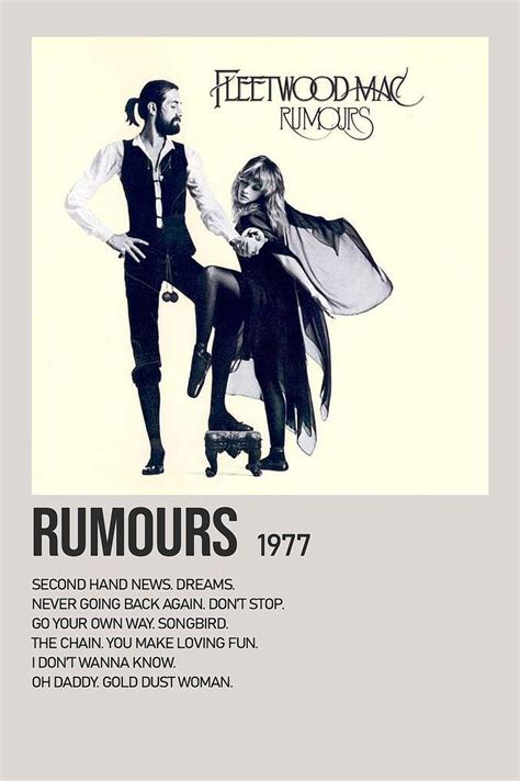 Fleetwood Mac By Fleetwood Mac Minimalist Album Poster Artofit