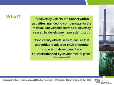 Biodiversity Offsets In German Impact Mitigation Regulation Marianne