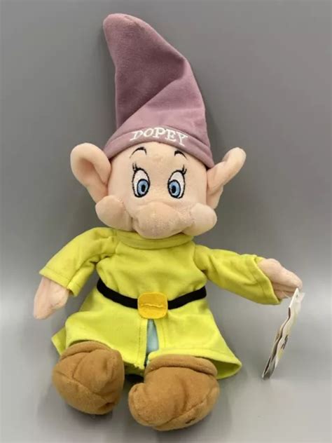 Disney World Snow White And Seven Dwarfs Dopey 10 Plush Bean Bag Stuffed