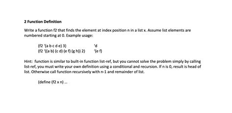 Solved Function Definition Write A Function F That Finds Chegg