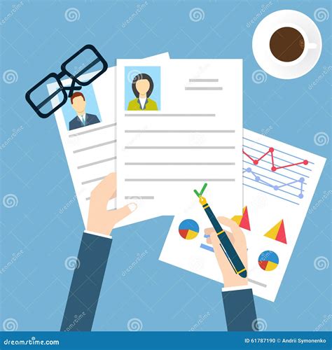 Job Interview Concept Stock Vector Stock Vector Illustration Of Hire Flat 61787190
