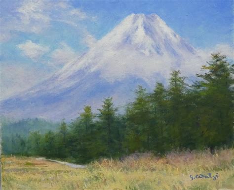 足立源一郎 春の富士 忍野ハリモミ純林 古美術こもれび 骨董 掛軸 絵画の買取と販売 名古屋