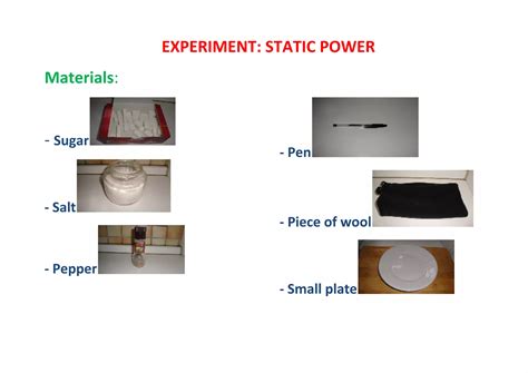 Electrostatic Power Experiment PPT