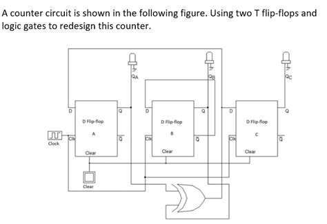 SOLVED A Counter Circuit Is Shown In The Following Figure Using Two T Flip Flops And Logic