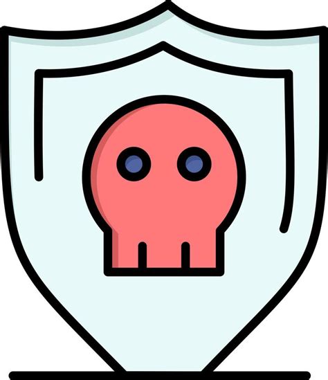 Shield Security Secure Plain Flat Color Icon Vector Icon Banner