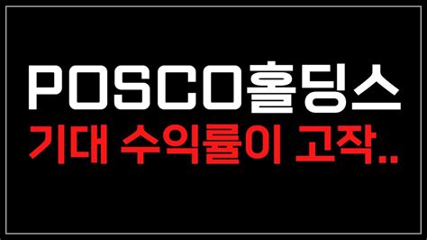 Posco홀딩스 🔥 현 시점 기대 수익률이 고작 이정도 밖에 안되네요 Td인베스트먼트 Youtube