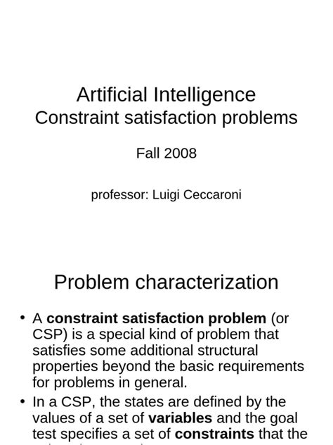 05 Constraint Satisfaction Problems Us Pdf Theoretical Computer Science Algorithms