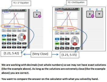 TI Systems Of Equations Graphing Calculator Instructions By Greg Lakey