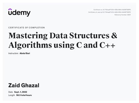 Datastructures Algorithms Clanguage Zaid Ghazal